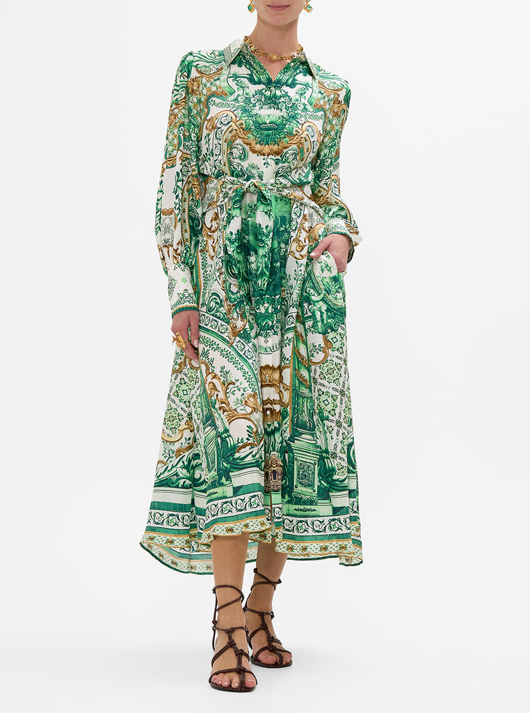 Waist Tie Shirt Dress - Corridor Of Calm – HEM Store