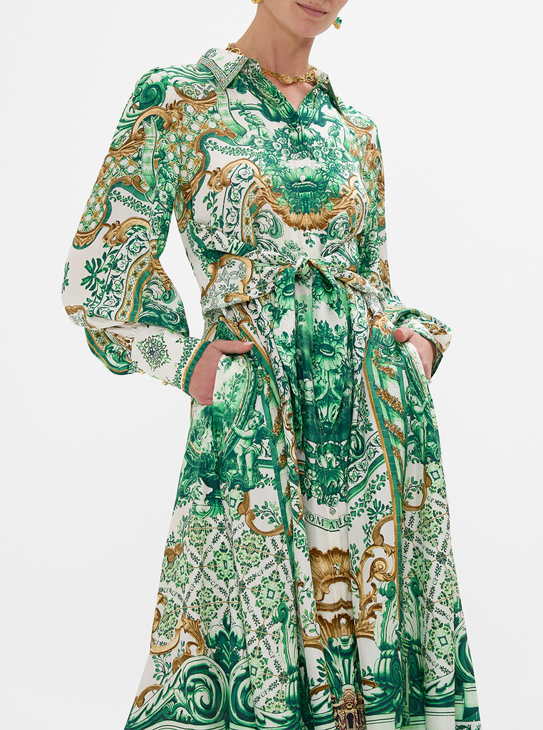 Waist Tie Shirt Dress - Corridor Of Calm – HEM Store