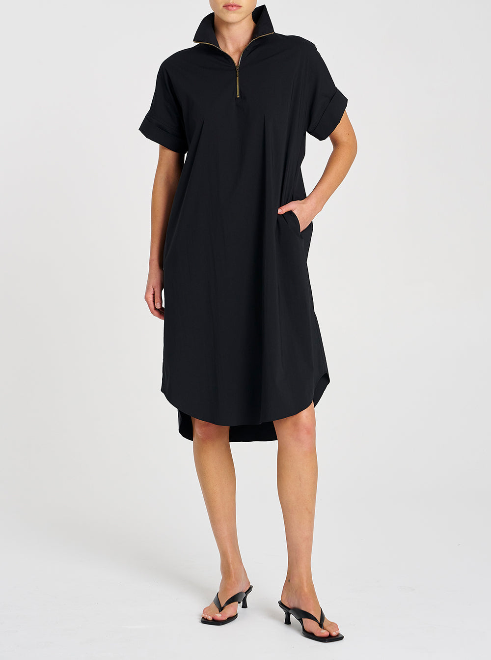 Half Zip Dress - French Navy – HEM Store