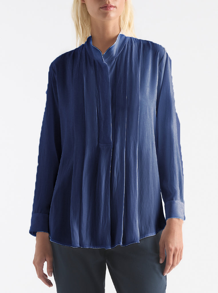 Duo Pleat Shirt - Ocean – HEM Store